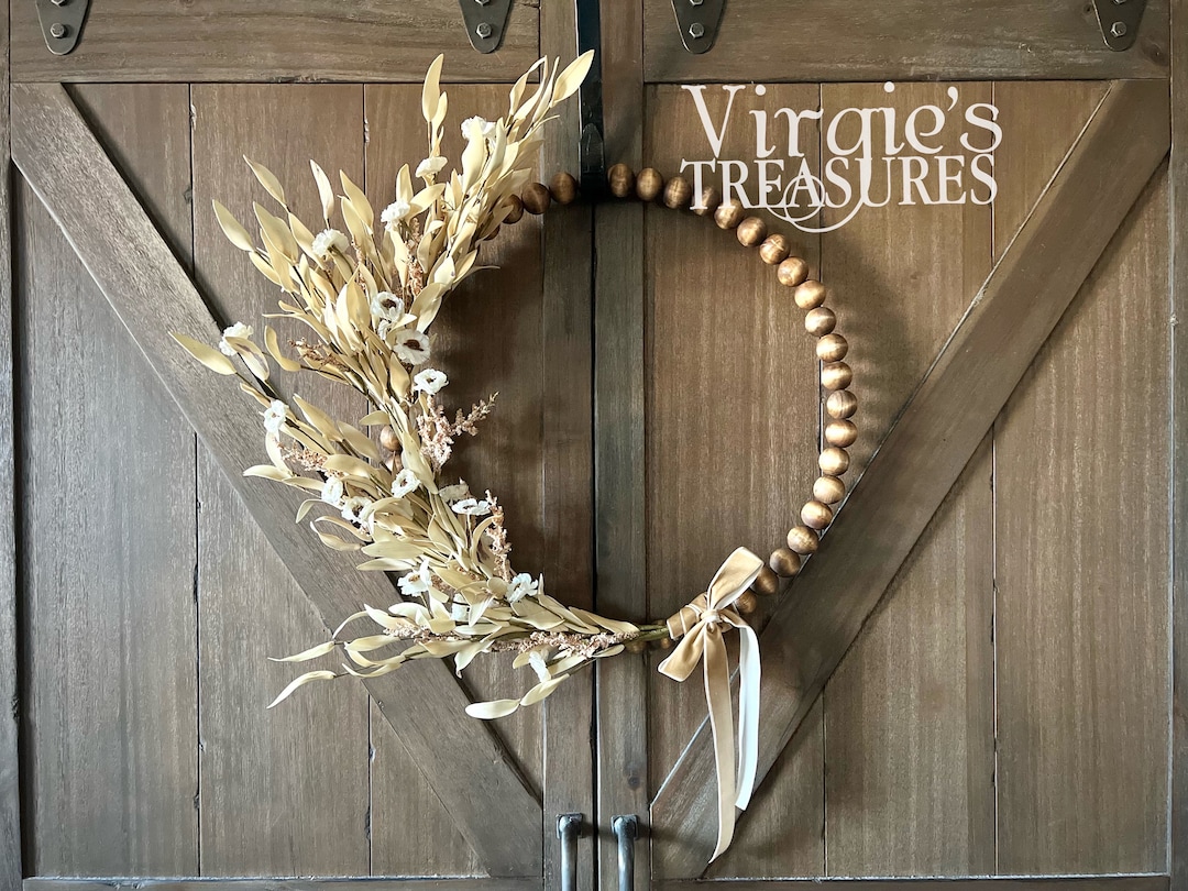 Fall Bohemian Wreath, Boho Wreath, Neutral Wreath, Front Door Wreath ...