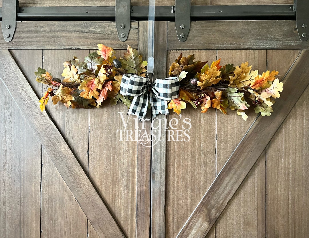 Acorn and Berry Oak Swag / Fall Oak Leaf Swag / Oak Leaf Swag / Oak ...