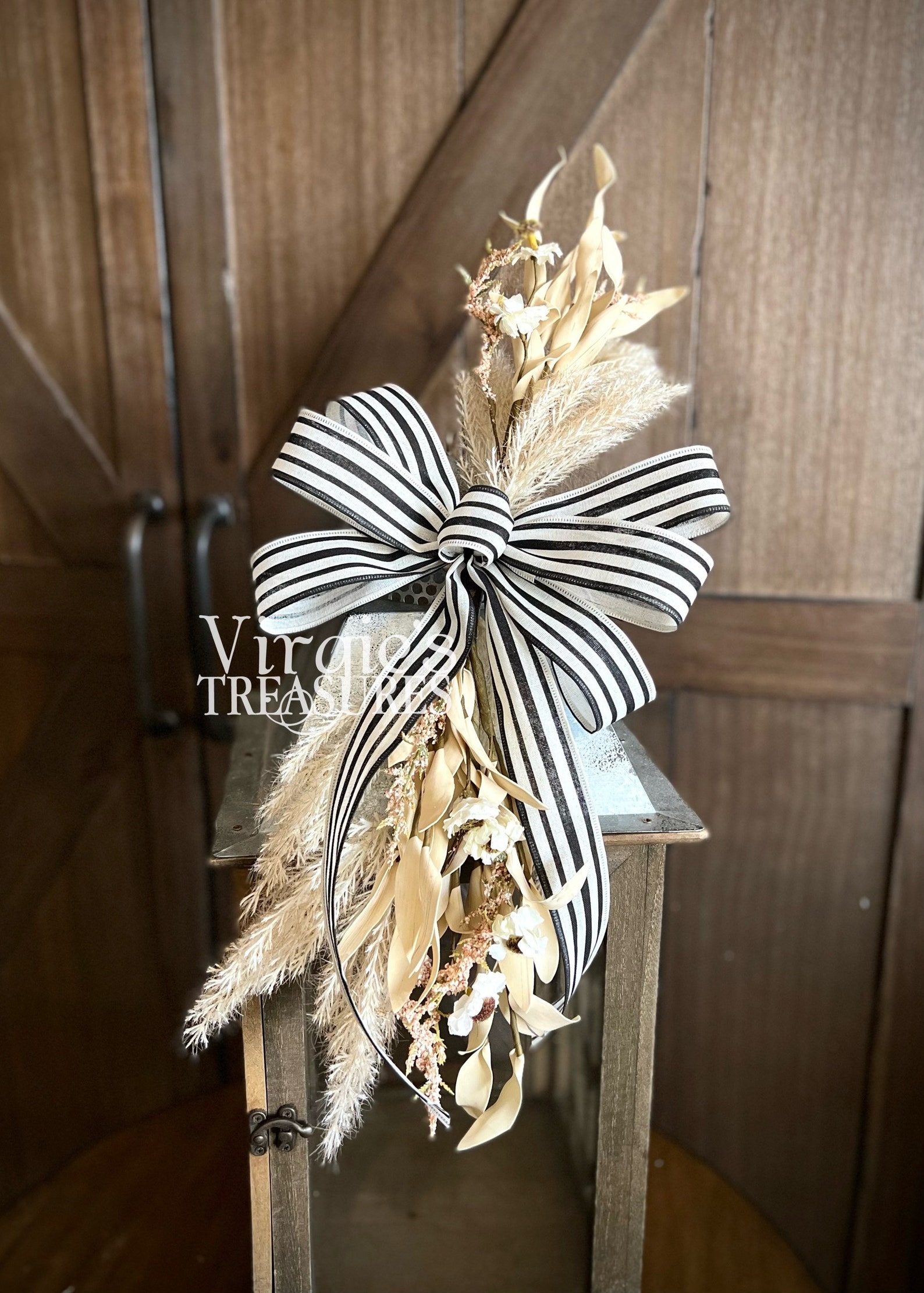 Beige Floral Lantern Swag Boho Lantern Swag Fall Beige Swag - Etsy