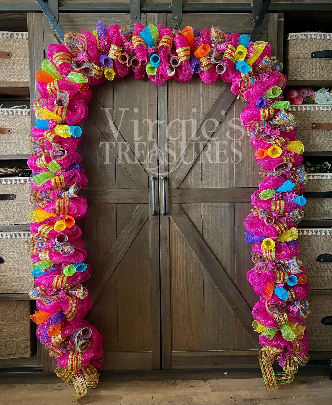 Fiesta Garland / Fiesta Deco Mesh Garland / Fiesta Birthday Garland ...