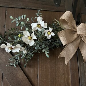 Greenery Swag-cosmo Floral Swag-frosted Greenery & Charcoal Swag-window ...