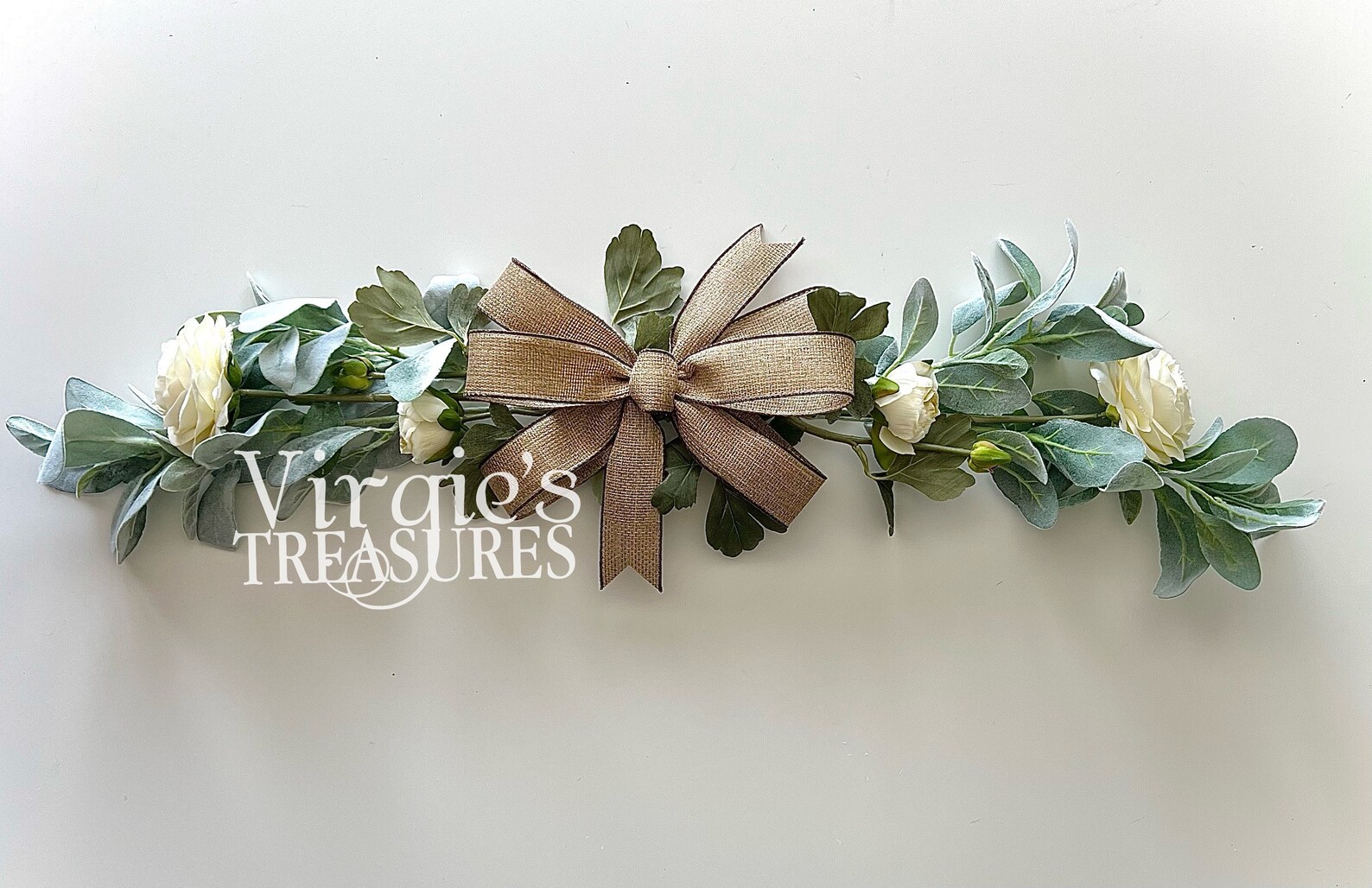 Greenery Swag, Door Swag, Mantel Decor, Wall Swag, Farmhouse Swag, Door ...