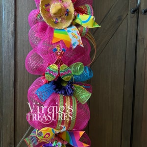 Fiesta Garland / Fiesta Deco Mesh Garland / Fiesta Birthday Garland ...