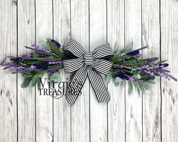 Purple Lavender Swag Spring Door Swag Wall Swag Farmhouse - Etsy