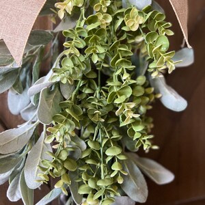 Greenery Swag, Vertical Door Swag, Wall Swag, Farmhouse Swag, Lambs Ear ...