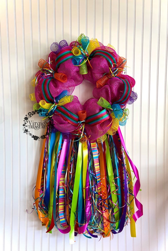 Fiesta Wreath-fiesta Mesh Wreath-cinco De Mayo Wreath-fiesta | Etsy