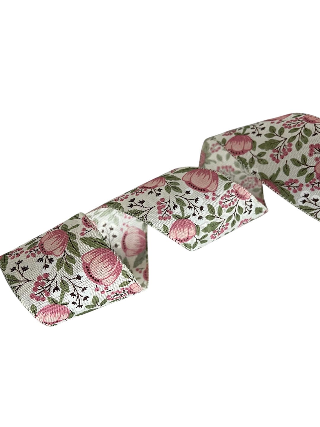 Flower Pattern Wired Ribbon- 2.5” X 10 Yards Wire Ribbon-flower Ribbon ...