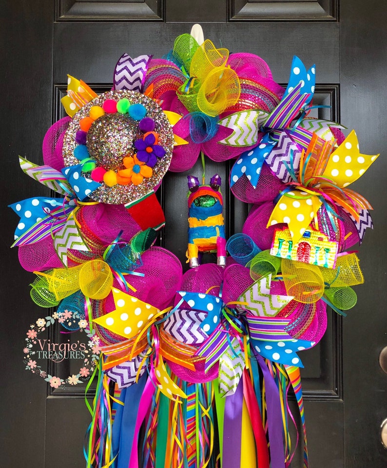 BEST SELLER Fiesta Wreath Viva Fiesta San Antonio Wreath - Etsy