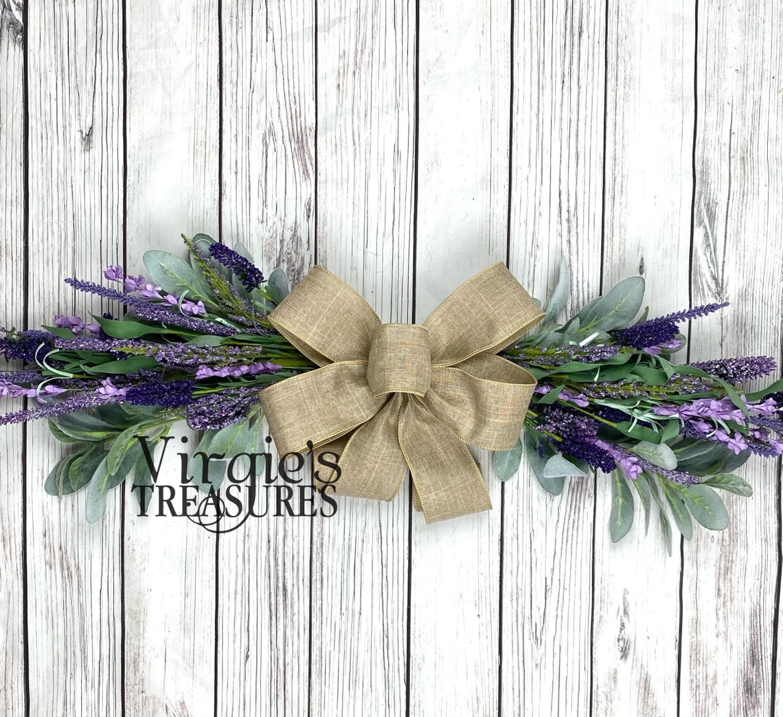 Purple Lavender Swag Spring Door Swag Wall Swag Farmhouse - Etsy