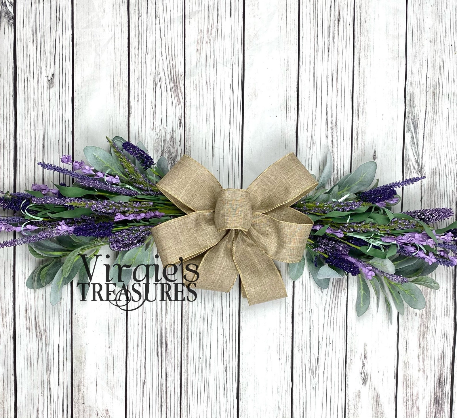 Purple Lavender Swag, Spring Door Swag, Wall Swag, Farmhouse Swag, Door ...