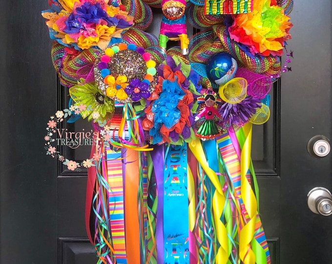 Fiesta Wreath Fiesta Deco Wreath Wedding Fiesta Wreath - Etsy