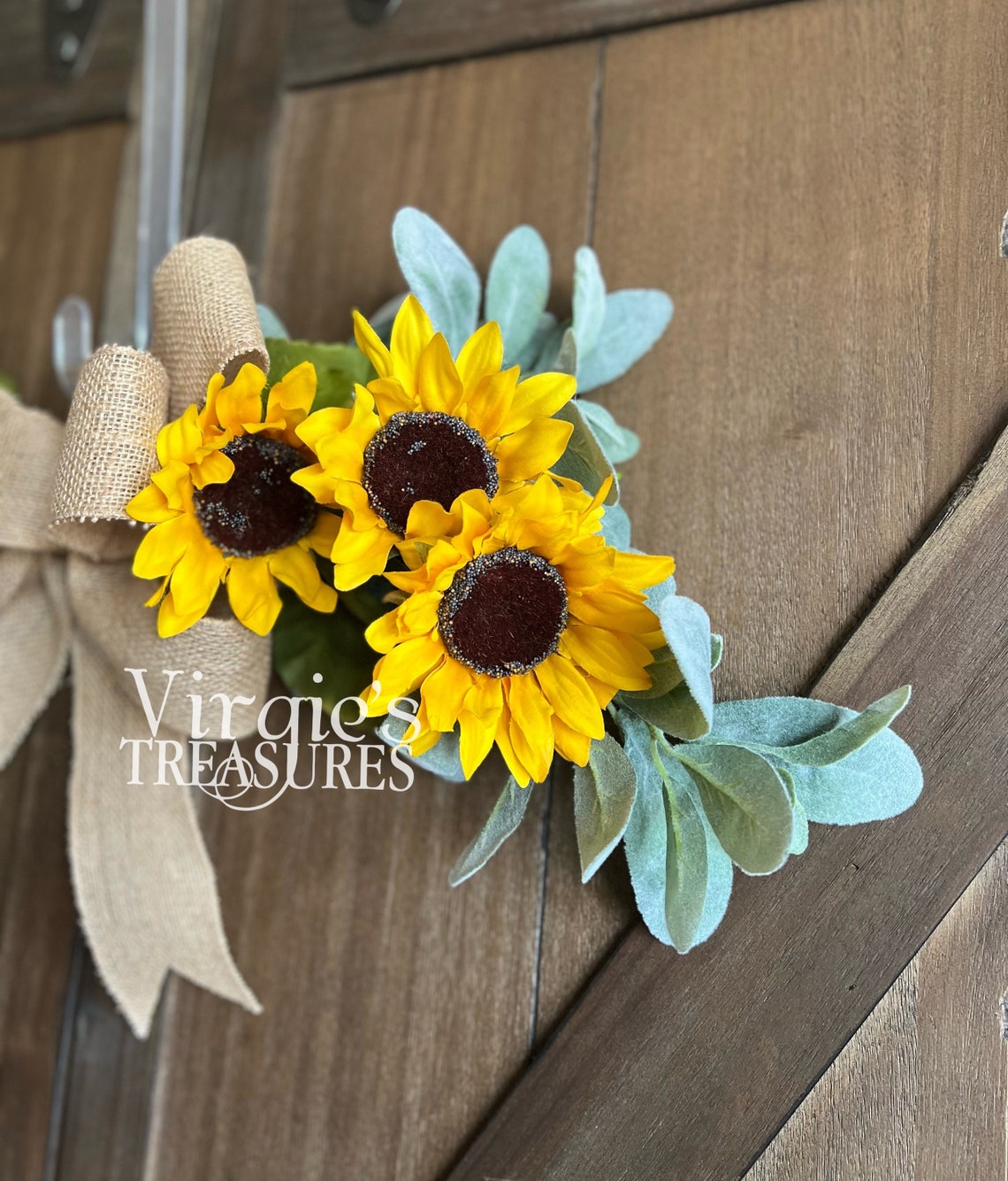 Sunflower Swag Farmhouse Swag Wall Swag Greenery Swag | Etsy