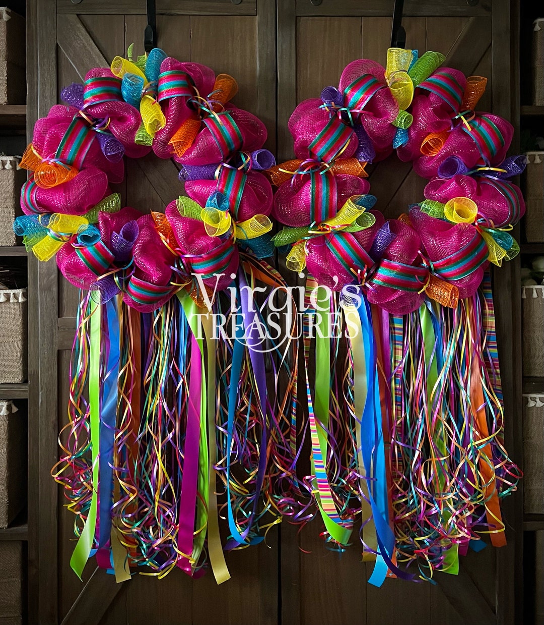 Fiesta Wreaths-fiesta Mesh Wreaths-cinco De Mayo Wreaths-fiesta Wedding ...