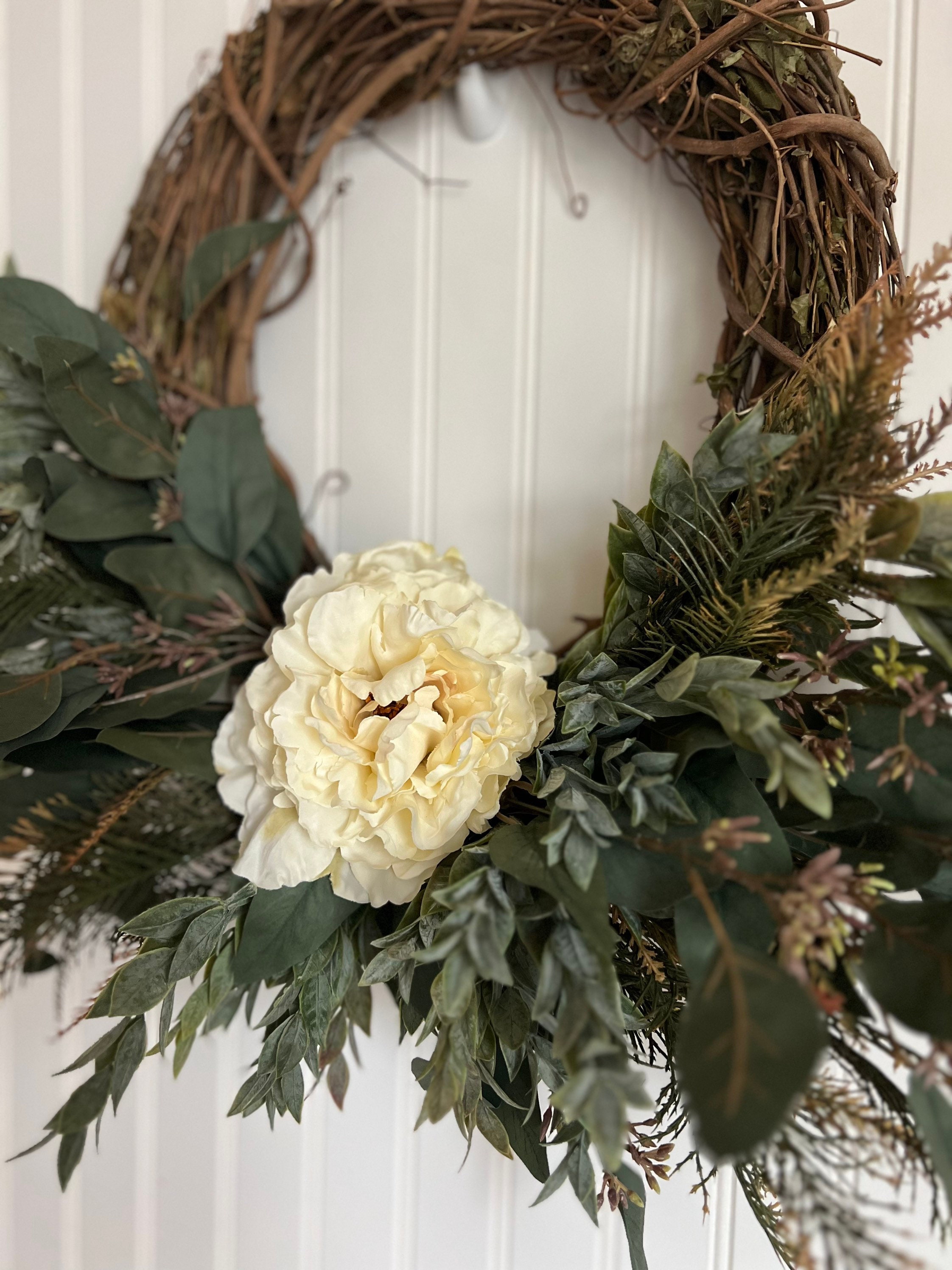 Front Door Wreath, Greenery Wreath, Eucalyptus Wreath, Everyday Wreath ...