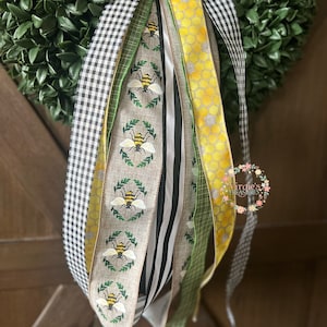 Bee Ribbon Bundle / Ribbon Set for Wreath / Ribbon Bundle / Ribbon Set ...