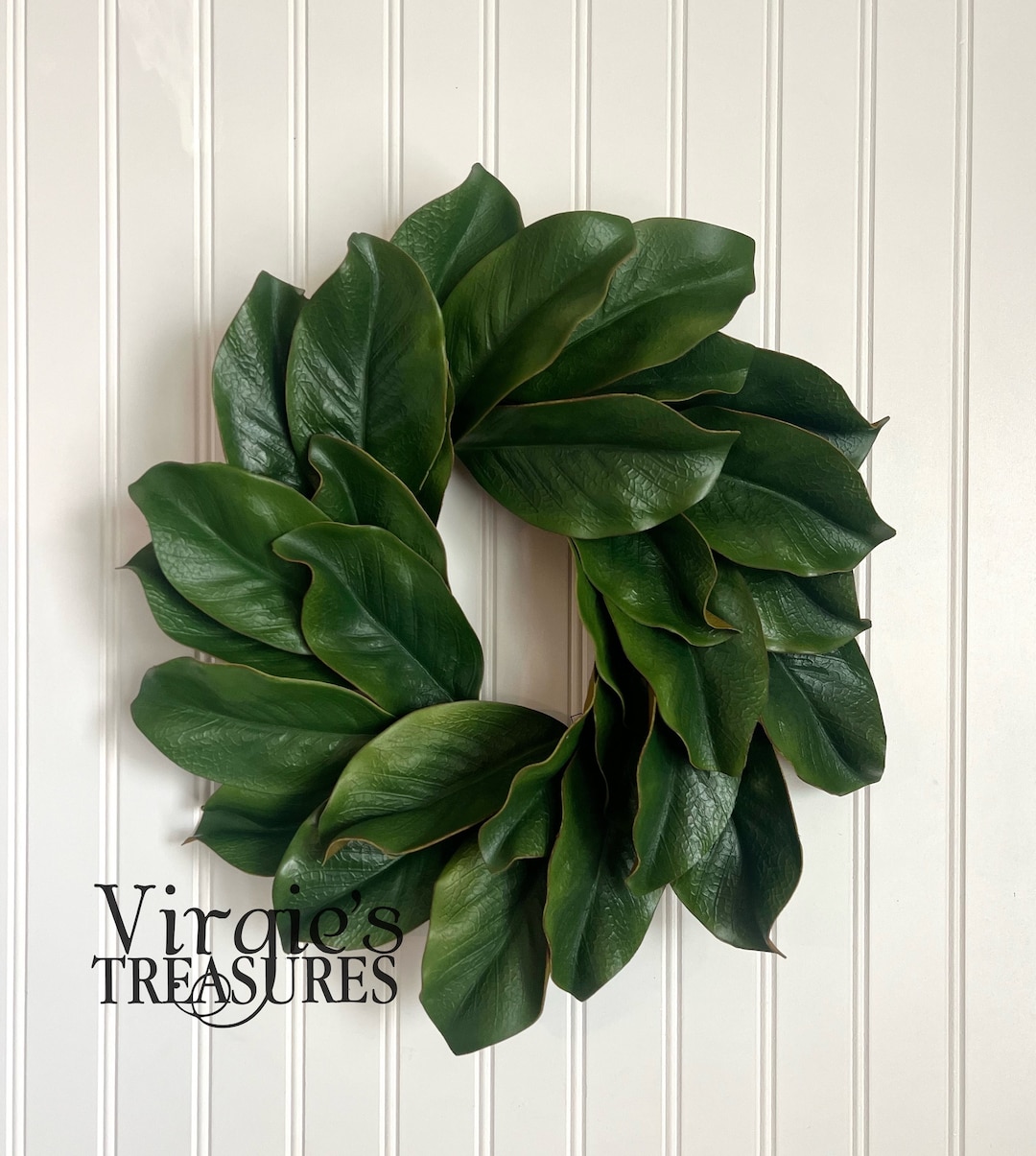 Mini Magnolia Wreath, Magnolia Leaf Wreath, Magnolia Kitchen Wreath ...