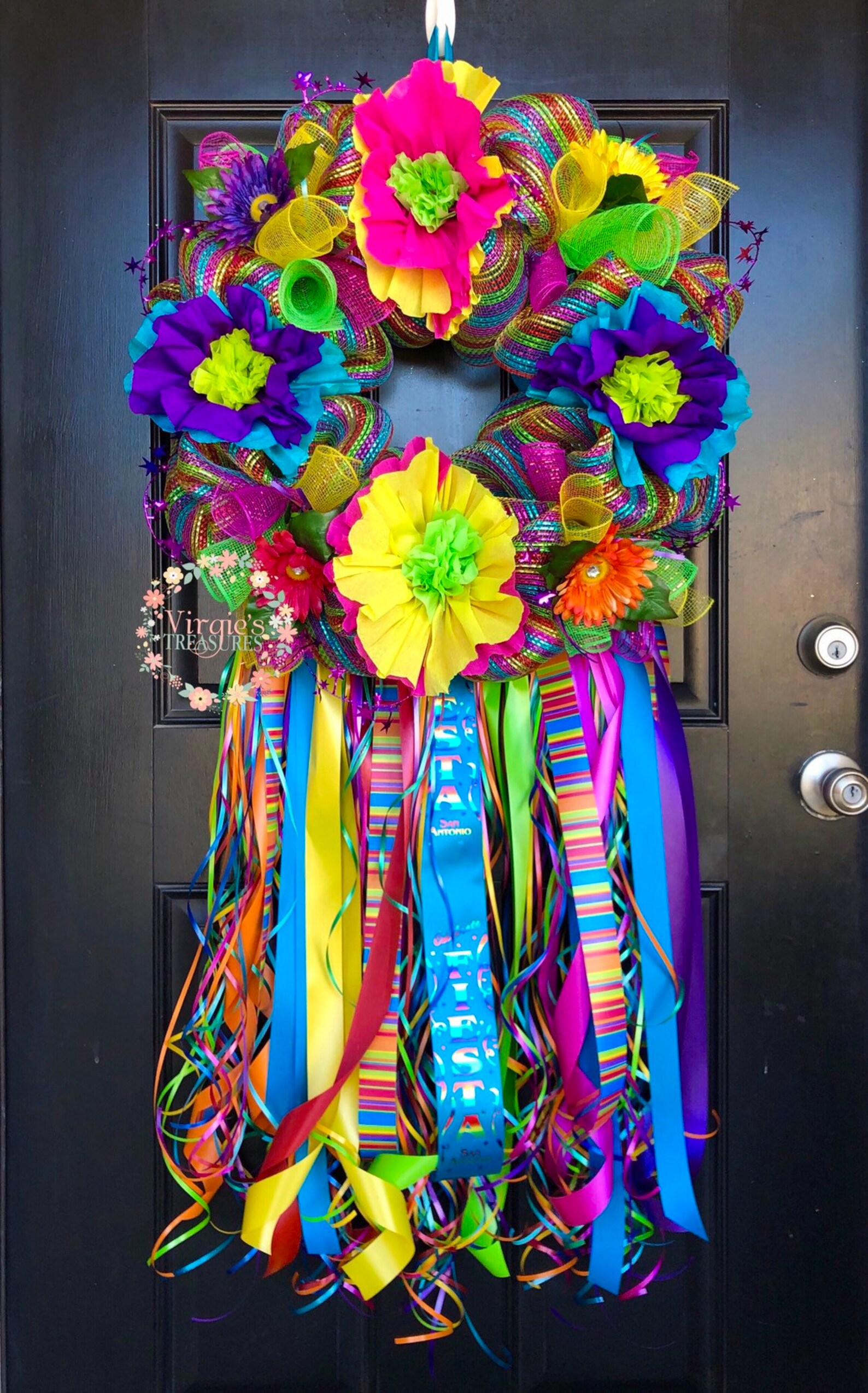 Beautiful Fiesta Wreath Wedding Shower Wreath Fiesta Wreath - Etsy