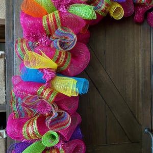 Fiesta Garland / Fiesta Deco Mesh Garland / Fiesta Birthday Garland ...