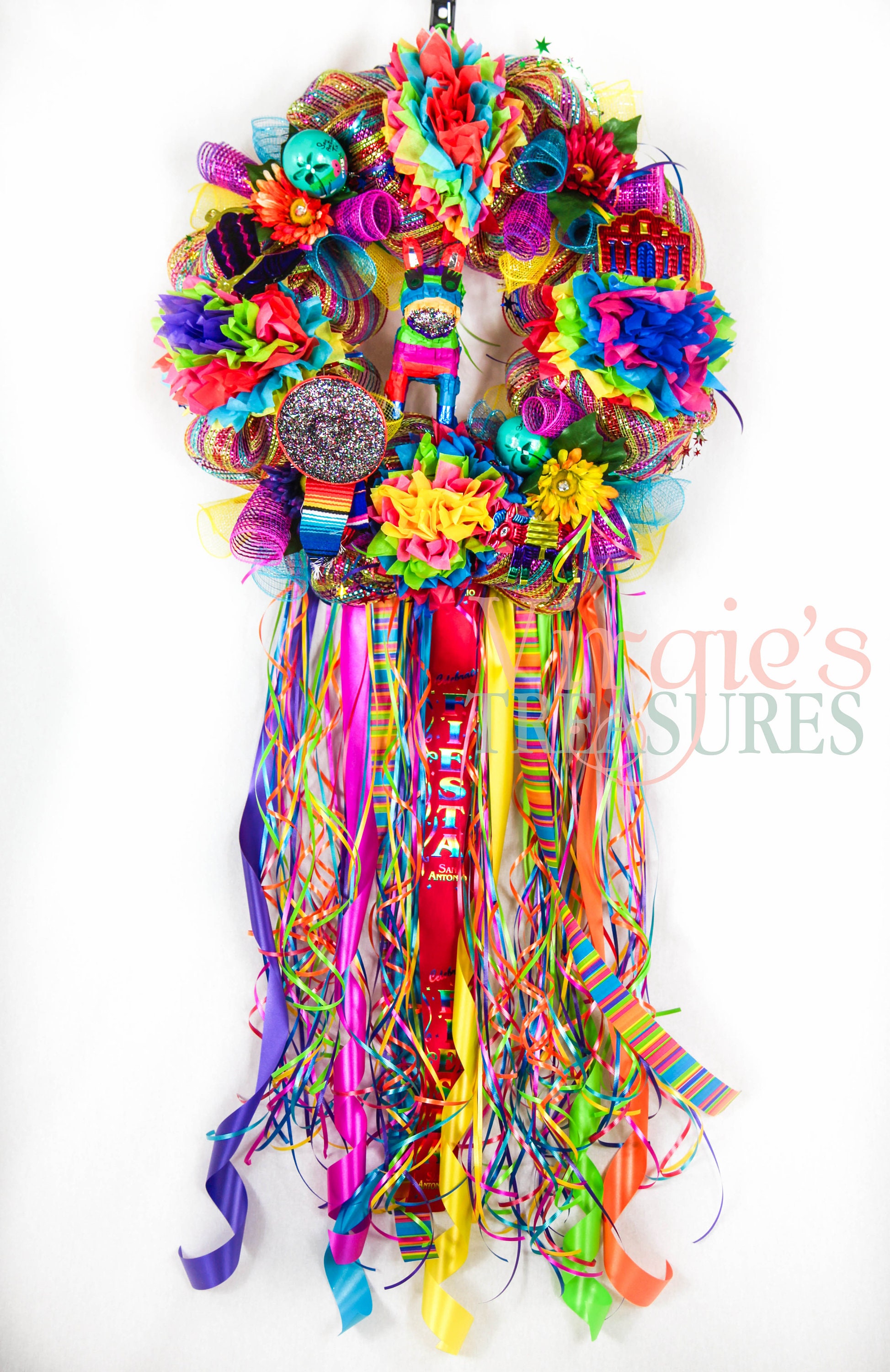 Fiesta Wreath Fiesta Deco Wreath Front Door Wreath Fiesta - Etsy