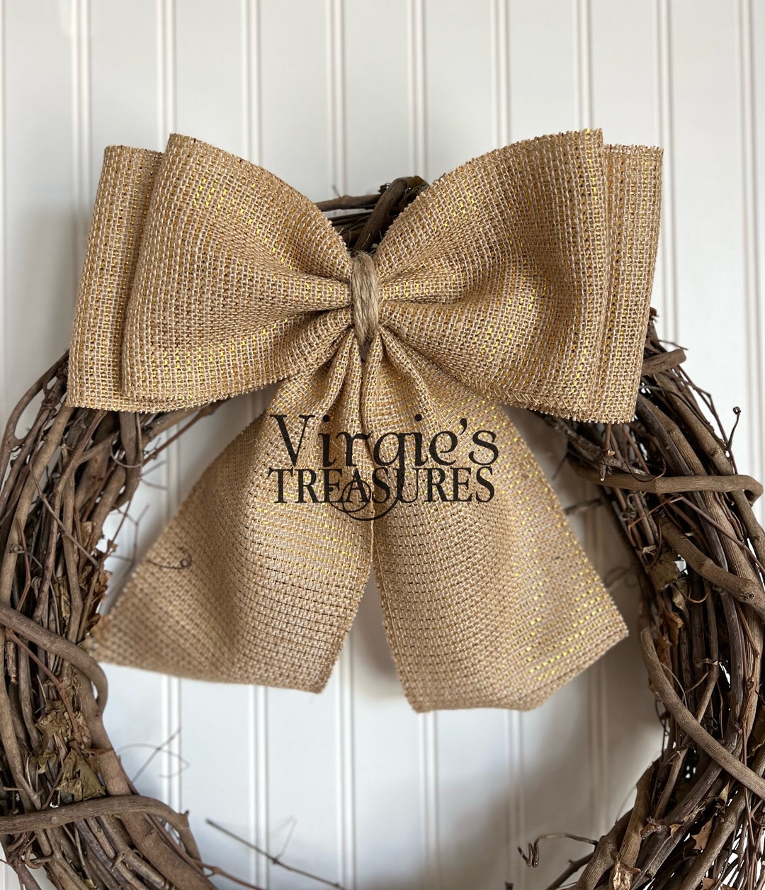 Burlap Bow, Wreath Bow, Door Sign Bow, Burlap, Lantern Burlap Bow, Swag ...