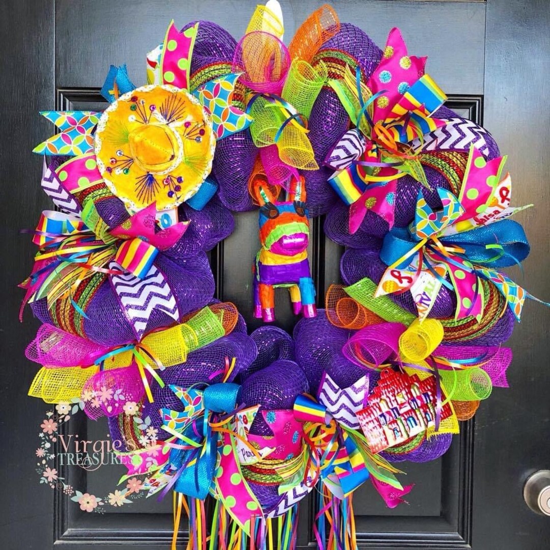 Fiesta Wreath, Cinco De Mayo Wreath, Fiesta San Antonio Wreath, Fiesta ...