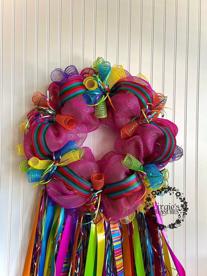 Fiesta Wreath-fiesta Mesh Wreath-cinco De Mayo Wreath-fiesta | Etsy