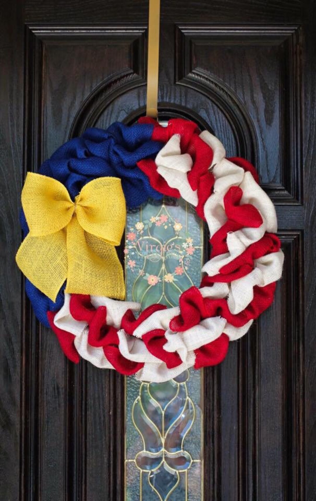 Deployment Wreath, Support Our Troops Gift for Spouse, Patriotic Burlap ...