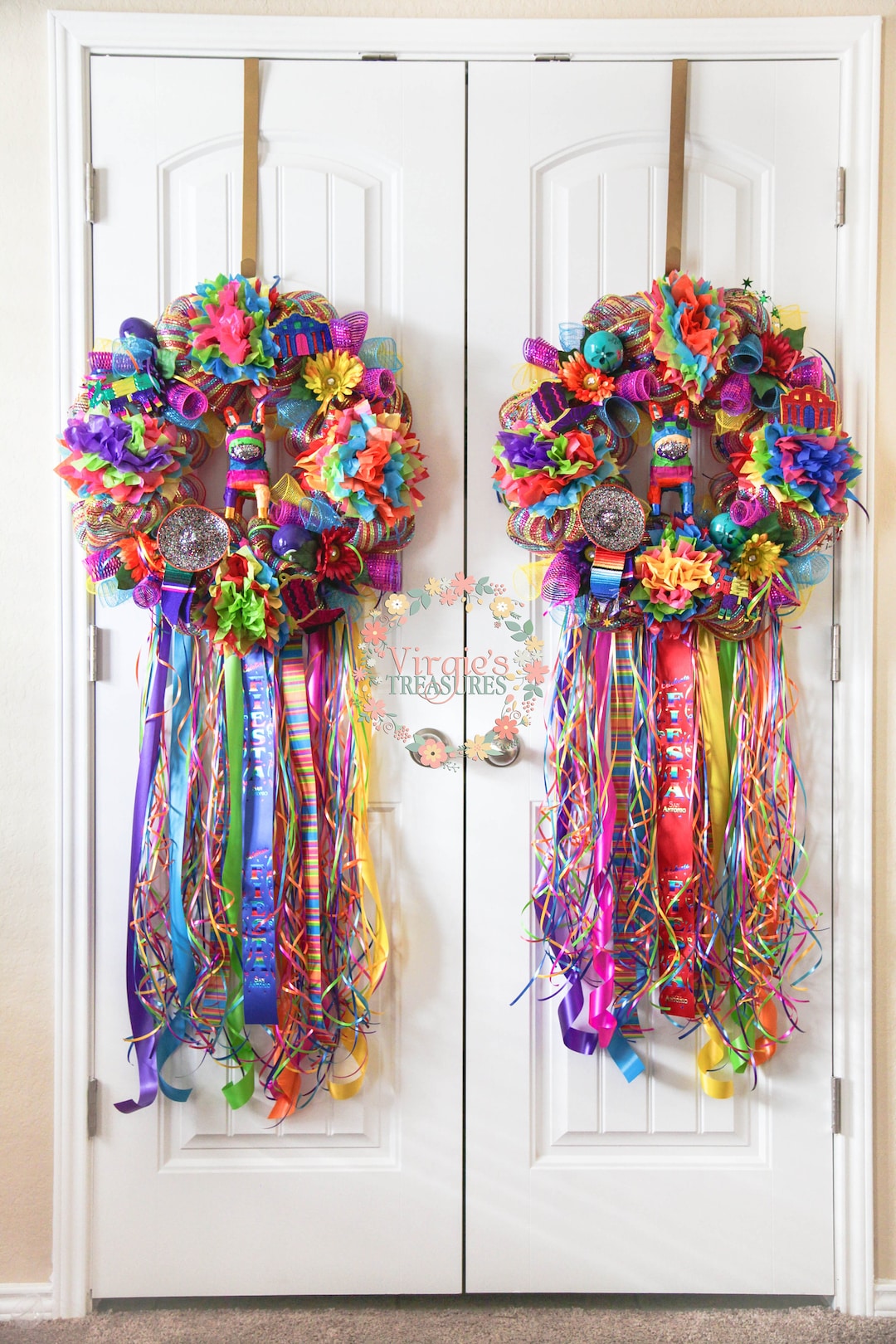 Fiesta Deco Mesh Wreath-fiesta Birthday Wreath-fiesta Wreath -fiesta ...