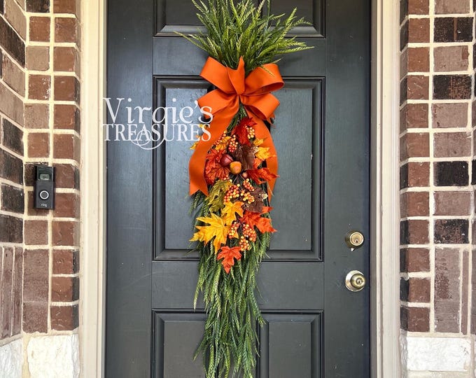 Fall Saw Grass Swag / Fall Greenery Swag / Fall Swag / Autumn Swag ...