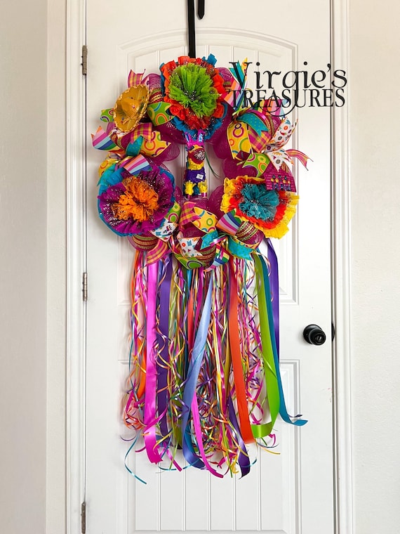 hot sale cheap Fiesta Wreath-Cinco De Mayo Wreath-Fiesta Deco Mesh ...