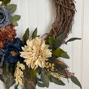 Beautiful Full Floral Wreath, Fall Floral Wreath, Floral Wreath, Autumn ...