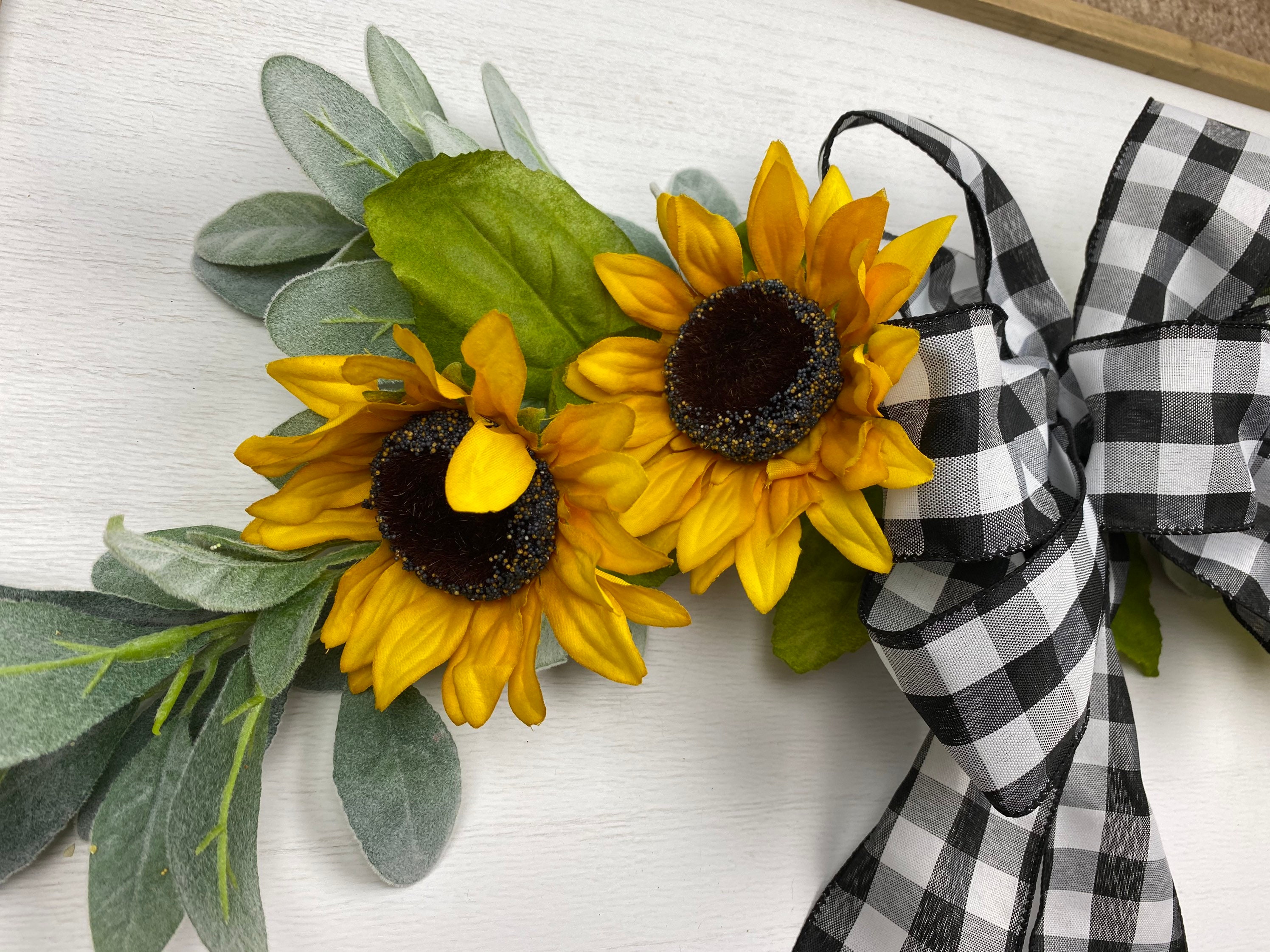 Wall Swag Set Farmhouse Swag Sunflower Wall Swag Greenery | Etsy