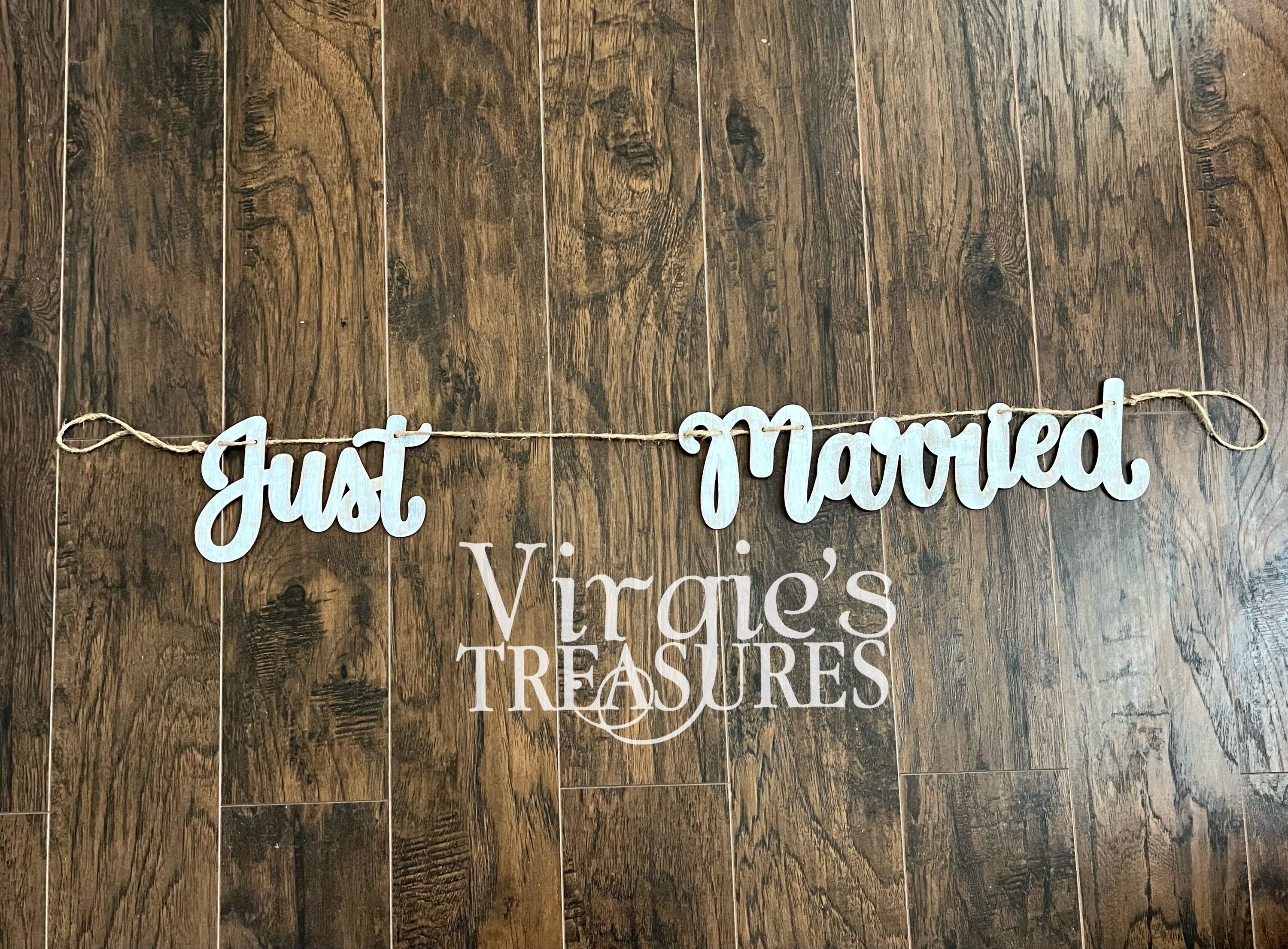 Just Married Wood Sign