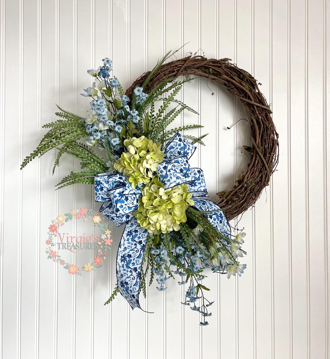 Spring Wreath, Greenery Wreath, Summer Wreath, Front Door Wreath ...