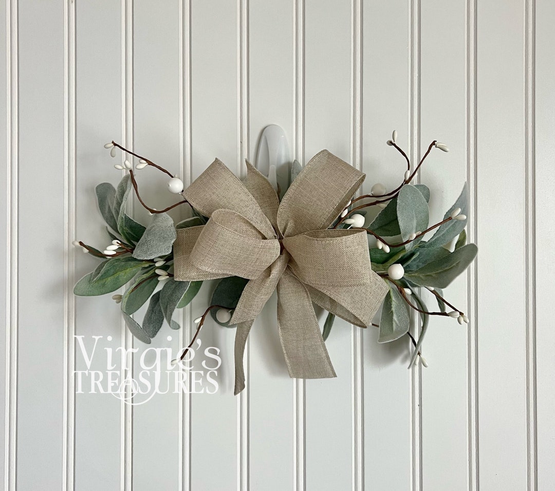 Mini Farmhouse Swag / Spring Swag / White Berry Swag / Dough Bowl Decor ...