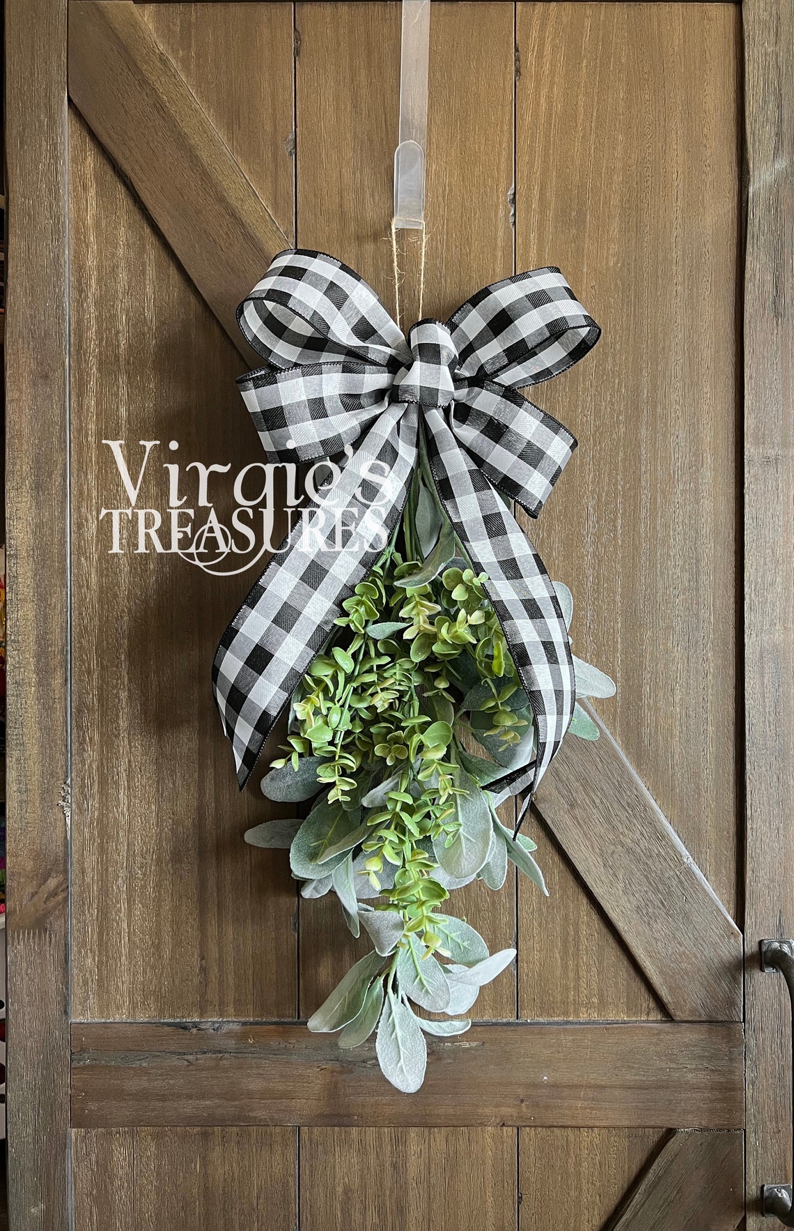 Greenery Swag Vertical Door Swag Wall Swag Farmhouse Swag - Etsy