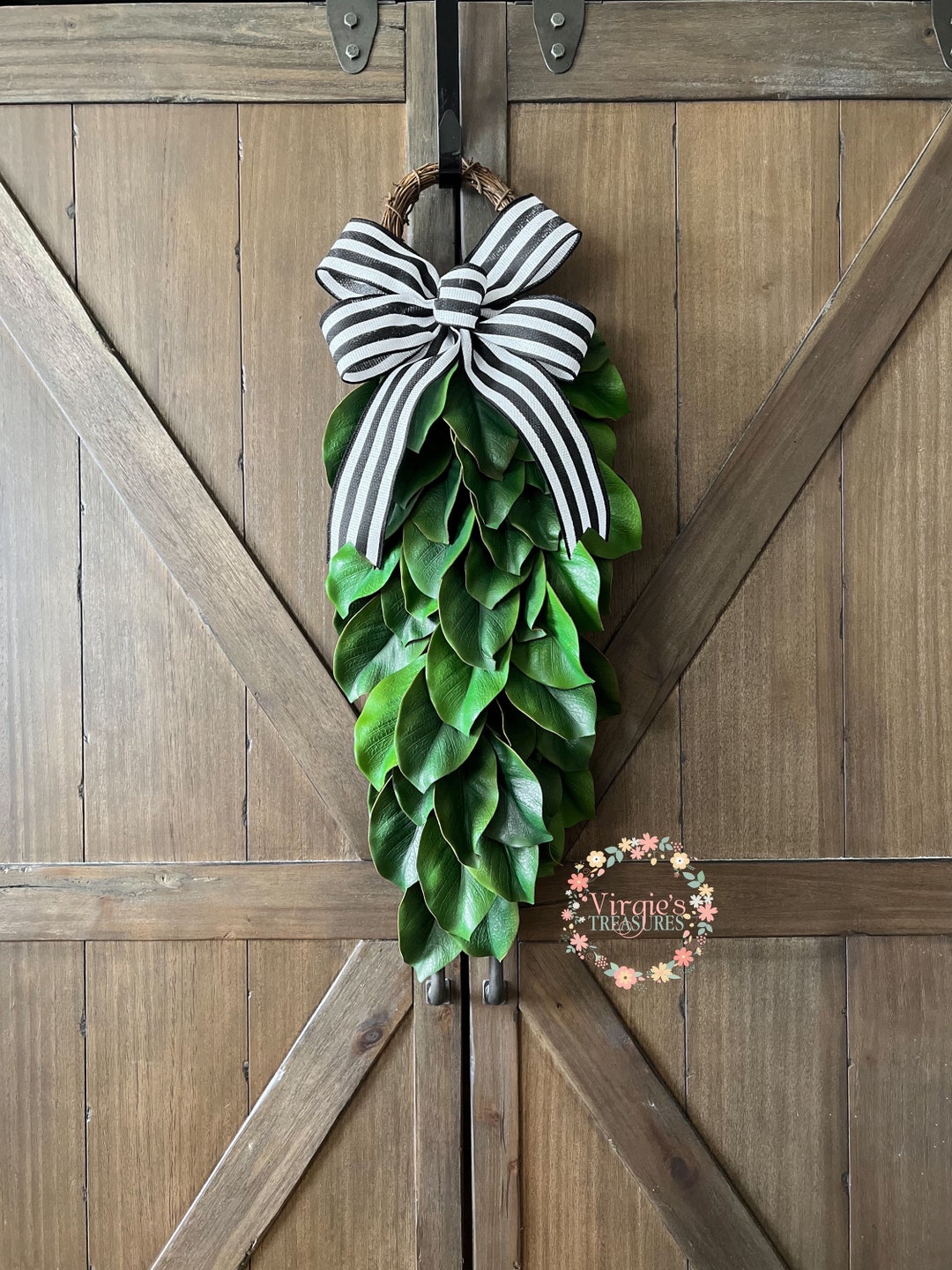 Magnolia Swag, Magnolia Teardrop Swag, Wall Decor, Farmhouse Magnolia ...