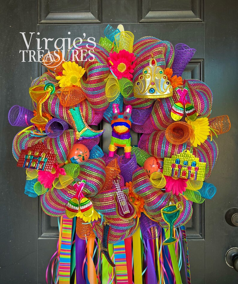 Fiesta Wreath Bling Fiesta Wreath Cinco De Mayo Wreath - Etsy
