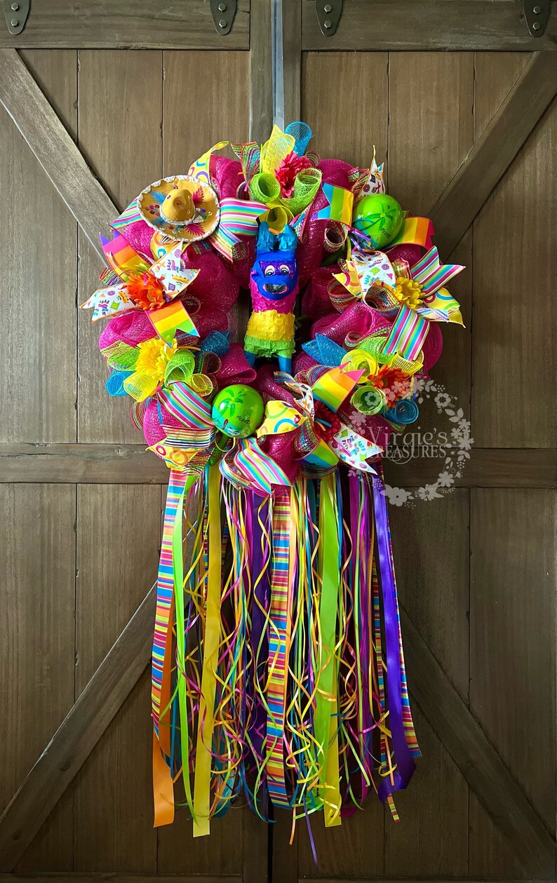 Fiesta Wreath Cinco De Mayo Wreath Fiesta Birthday Wreath - Etsy