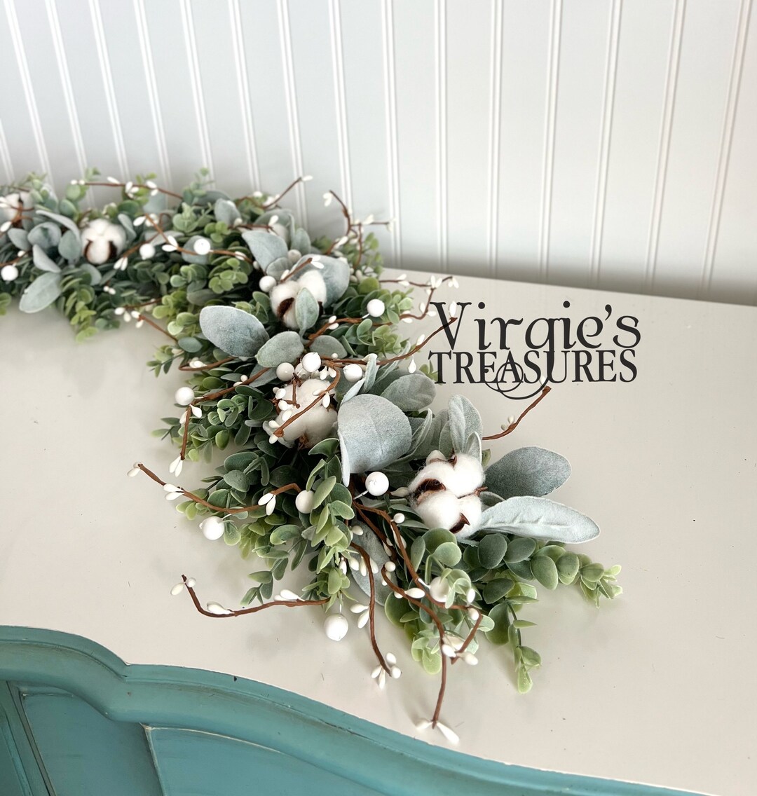 Farmhouse Garland / Centerpiece Garland / Greenery Garland / Mantel ...