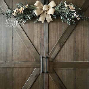 Greenery Swag-cosmo Floral Swag-frosted Greenery & Charcoal Swag-window ...