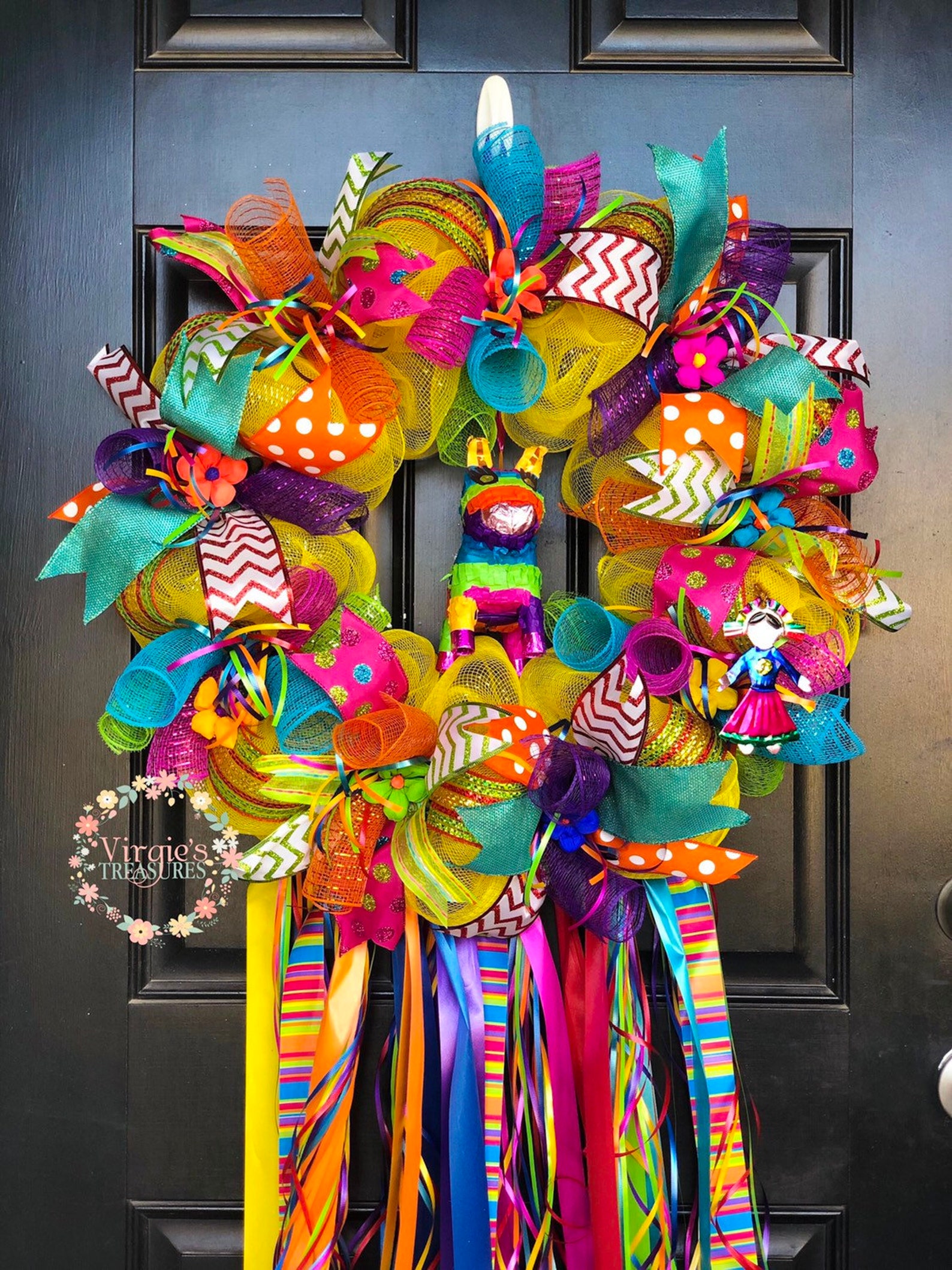 Fiesta Wreath Viva Fiesta Wreath Birthday Fiesta Wreath | Etsy