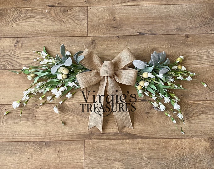 Greenery Swag Door Swag Wall Swag Farmhouse Swag Door | Etsy