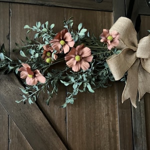 Greenery Swag-cosmo Floral Swag-frosted Greenery & Charcoal Swag-window ...