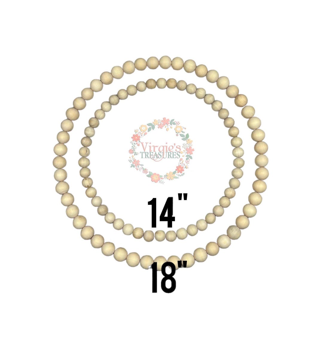 Wood Bead Wreath / Unfinished Wood Bead Wreath / Wood Bead Frame - Etsy
