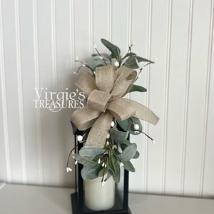 Mini Farmhouse Lantern Swag / Mini Spring Lantern Swag / White Berry ...