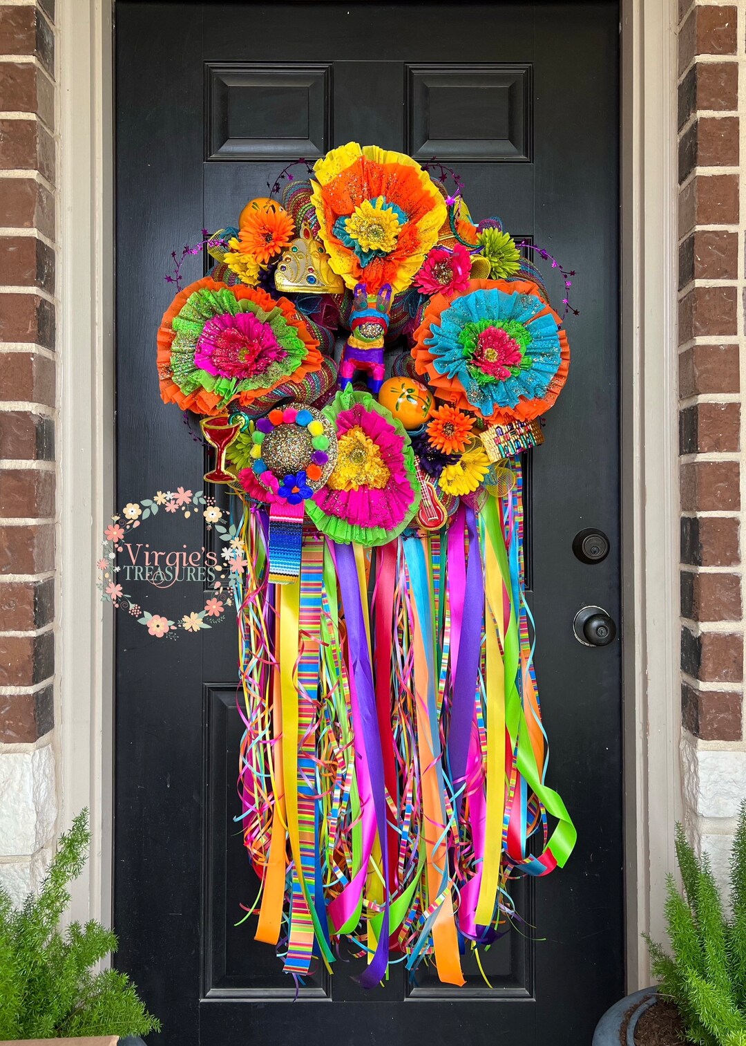 Beautiful Fiesta Wreath, Gerberas Daisy Fiesta Wreath, Fiesta Wreath ...