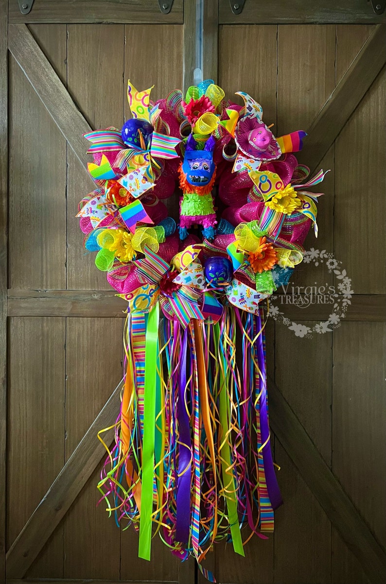 Fiesta Wreath Cinco De Mayo Wreath Fiesta Birthday Wreath - Etsy
