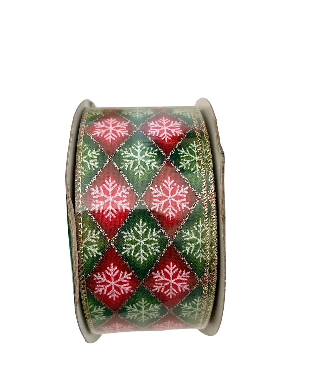 2.5” X 10 Yards Red & Green Wired Ribbon-christmas Wired Ribbon-wreath ...