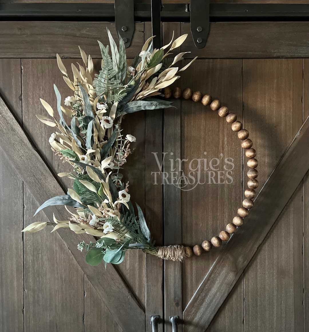 Boho Wreath, Neutral Wreath, Front Door Wreath, Spring Wreath, Summer ...